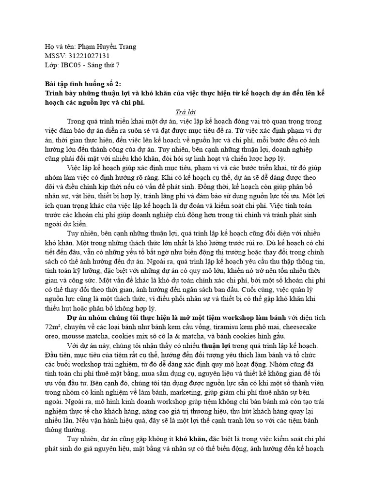 BTTH số 2 dự án kdqt | PDF