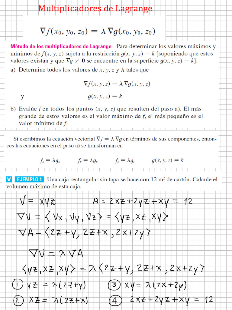 MULTIPLICADORES DE LAGRANGE | PDF