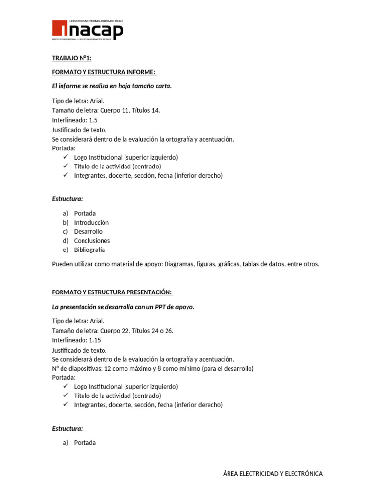 Guía de Formato para Informes y PPT | PDF