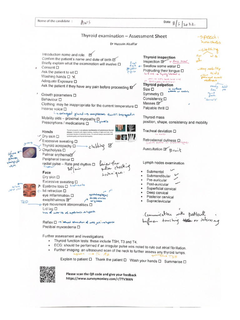 Thyroid Examination | PDF