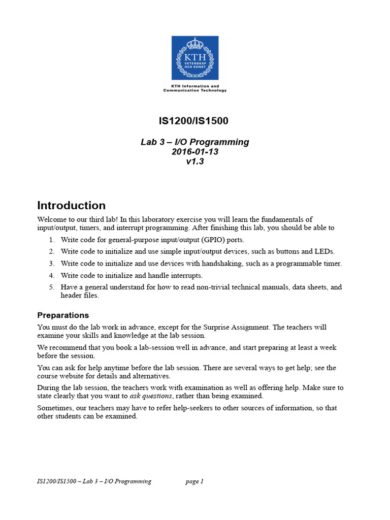 Lab3 Io | PDF | Parameter (Computer Programming) | Computer Programming