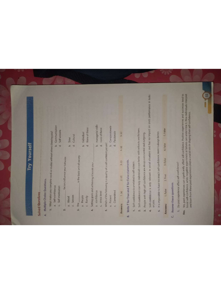 Class 9 IT Chapter 2 Question and Answer (Self Management Skill) | PDF