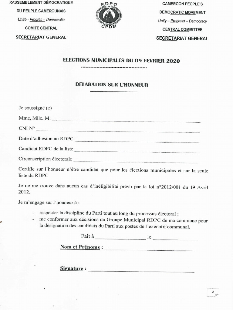 d é Claration | PDF