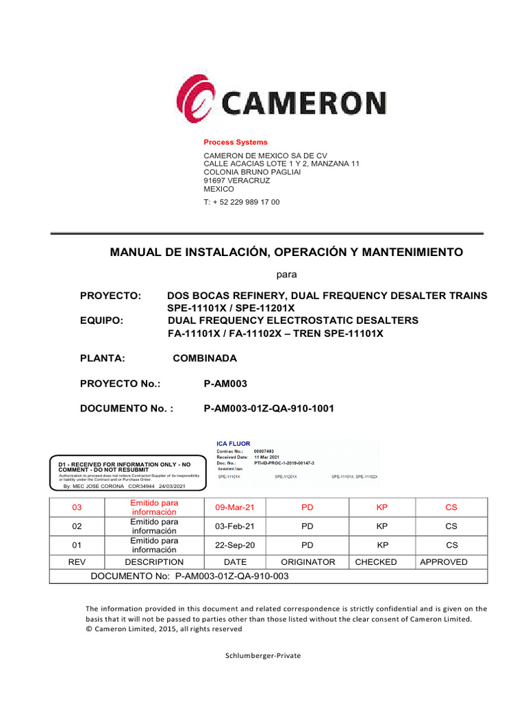 Manual de Instalación, Operación y Mantenimiento | PDF | Aislador (Electricidad) | Agua