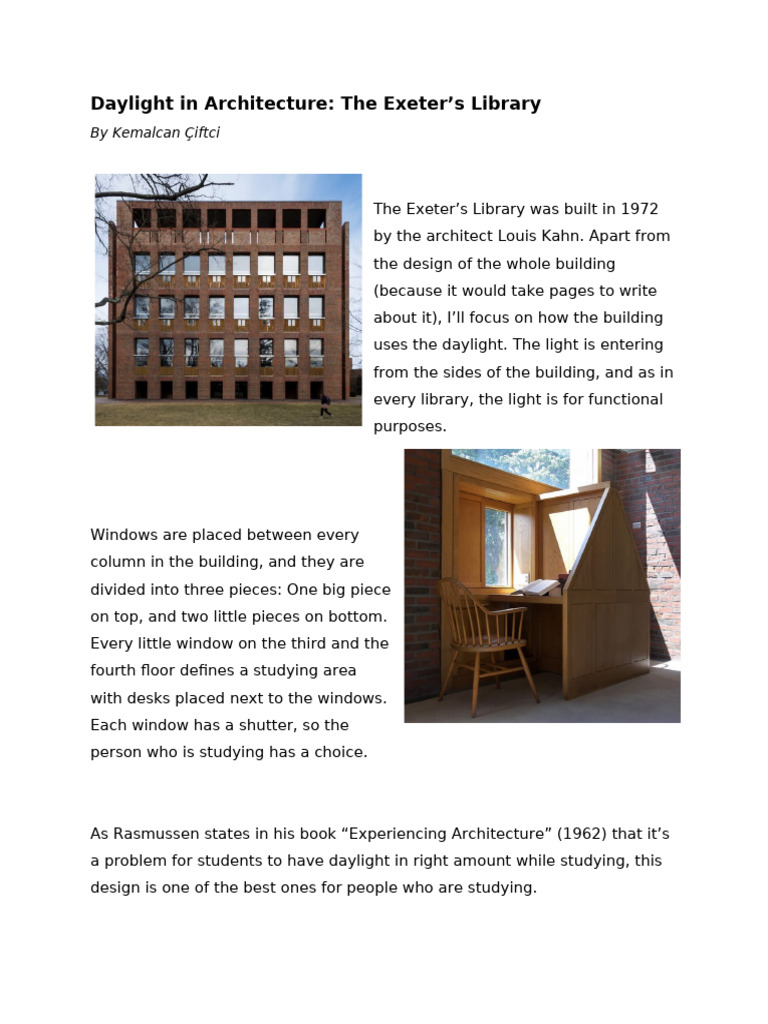 Daylight Design in Exeter's Library | PDF