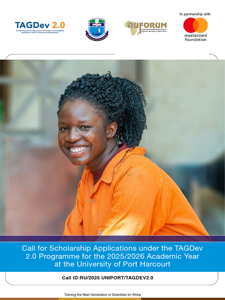 TAGDev 2.0 Scholarship Call 2025/2026 | PDF | Academic Degree ...