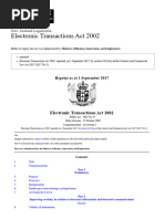 Electronic - Transactions - Act-2008-, (Act 772) | PDF