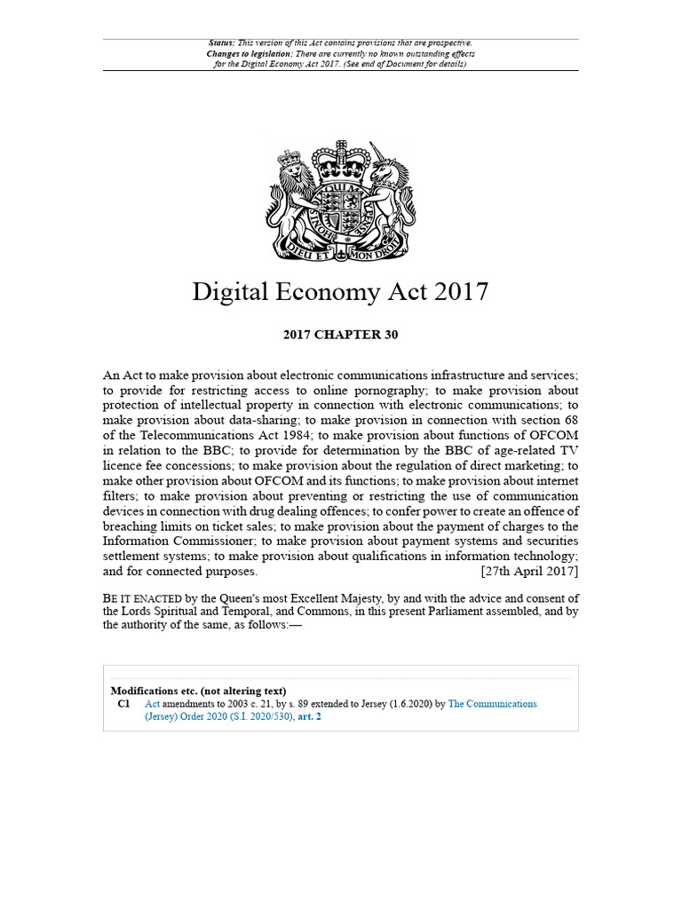 Digital Economy Act UK | PDF | Legal Remedy | Repeal