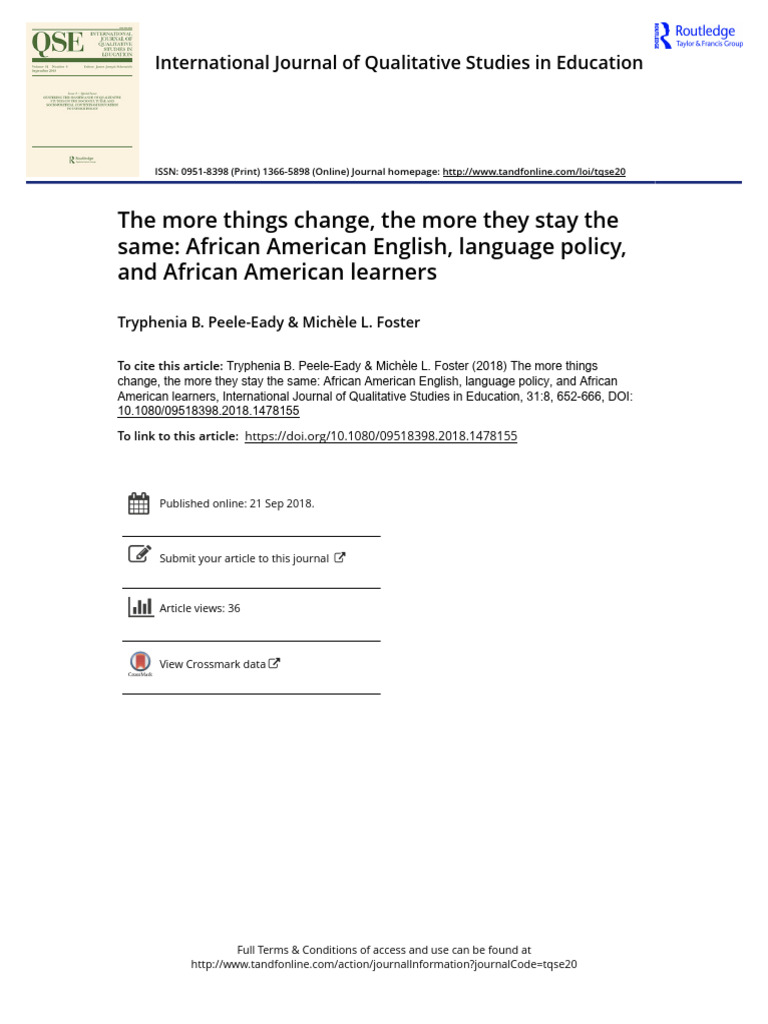 The More Things Change, The More They Stay The Same, African American ...