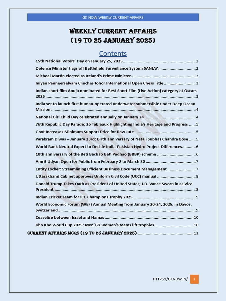Weekly-19-to-25-Jun-Current-Affairs-English | PDF | World Economic Forum