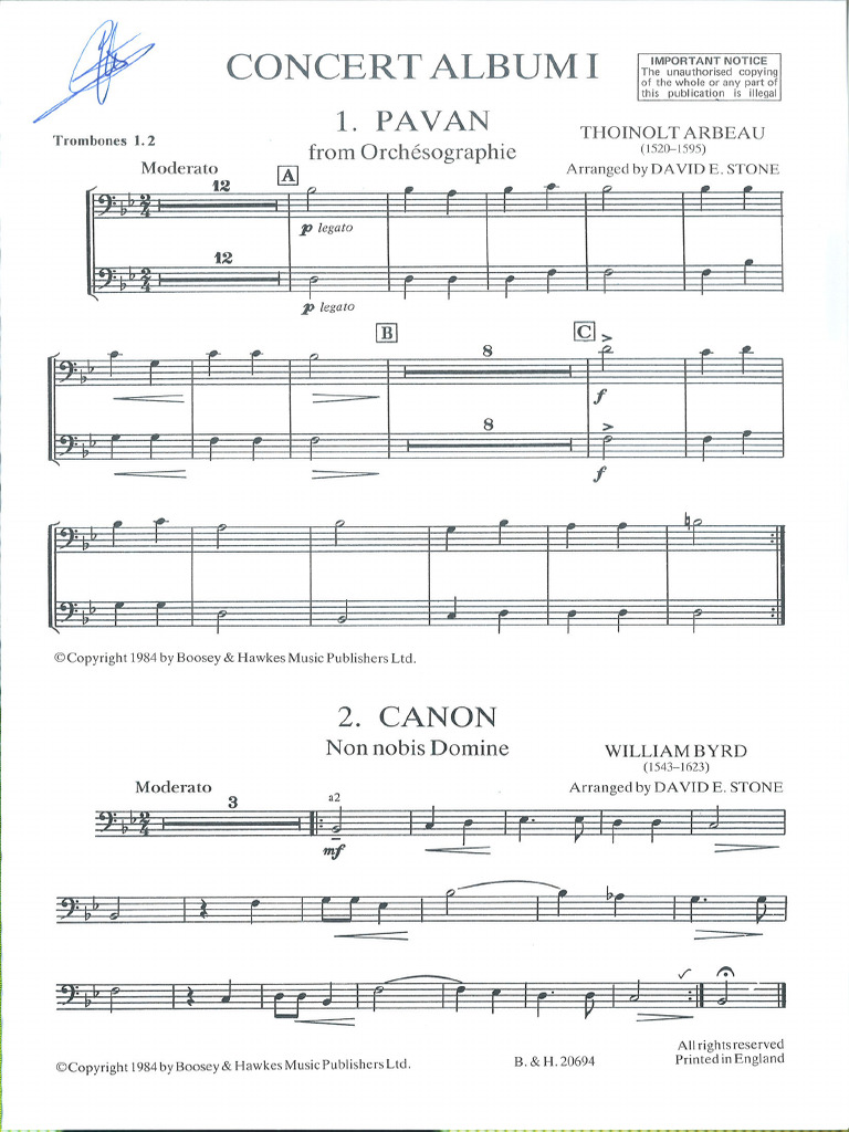 Concert Album I - Trombones 1 y 2 | PDF