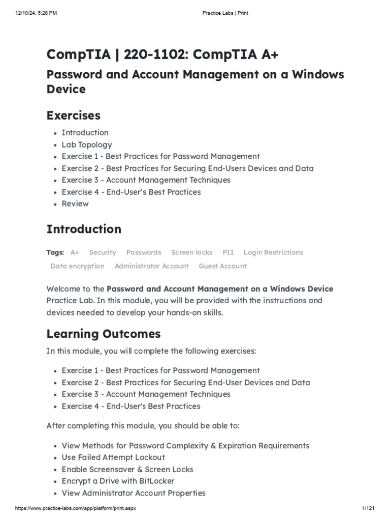Password Management on Windows Devices | PDF | Bios | Password