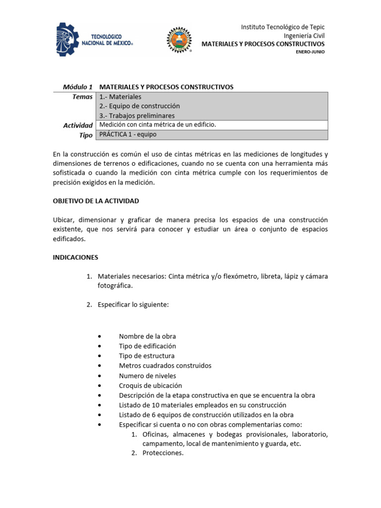 M1_P1 | PDF | edificio | Ingeniero civil