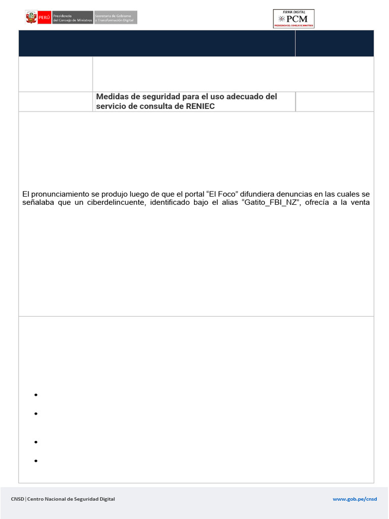Comunicado 007 (F) | PDF | La seguridad informática | Seguridad