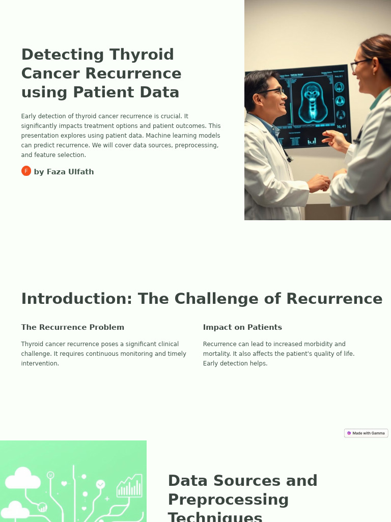 Detecting Thyroid Cancer Recurrence Using Patient Data | PDF | Cancer ...
