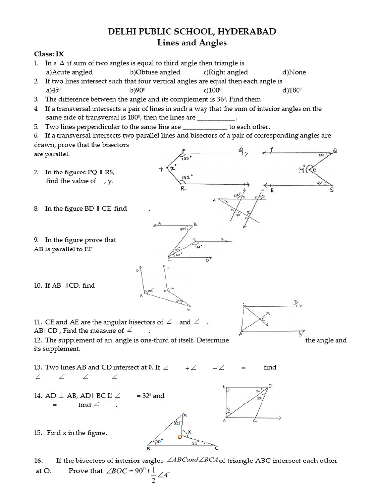 IX Lines & Angles 2022-23 | PDF