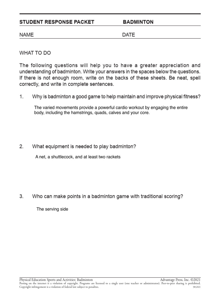 3B Badminton | PDF