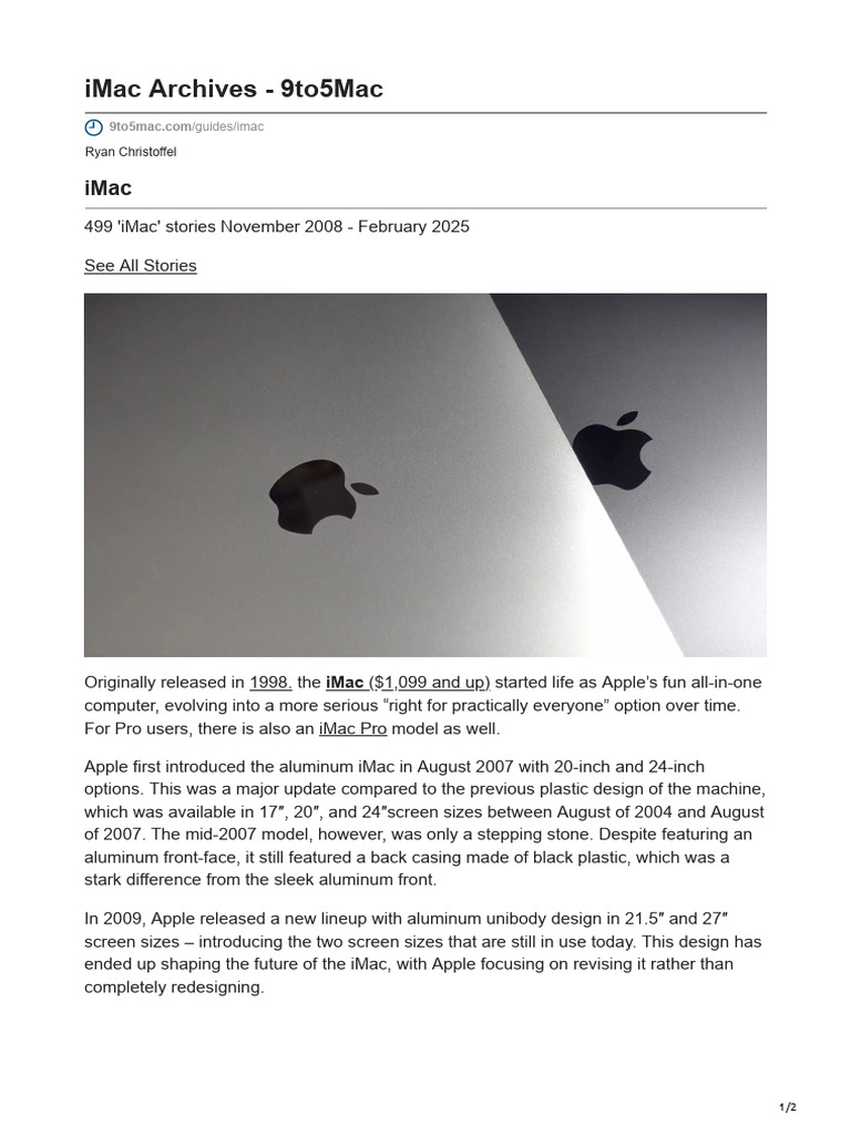 Imac Archives - 9to5mac | PDF | Personal Computing | Computer Architecture