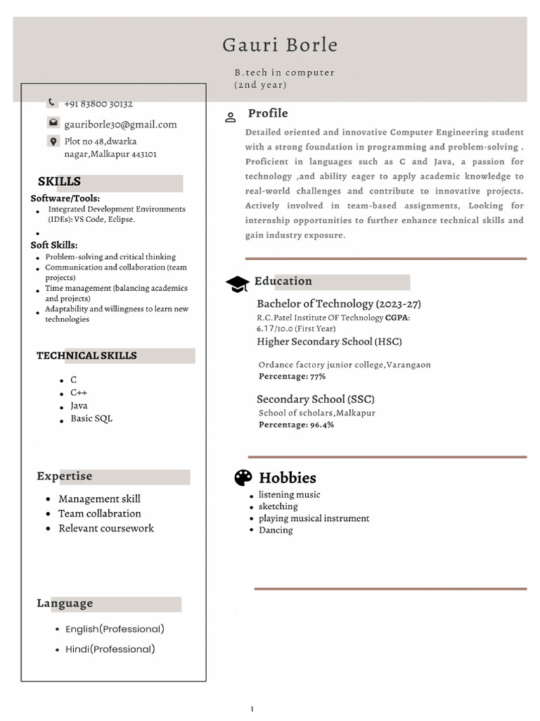 gauri_resume | PDF