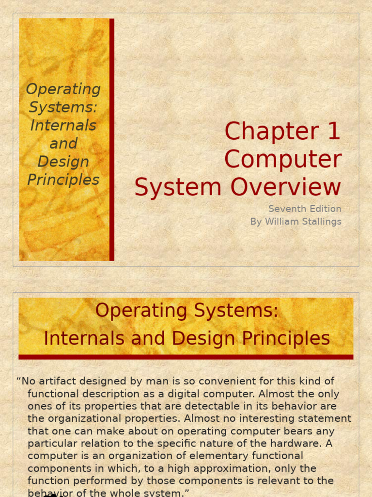 Chapter01 OSedition7Final | PDF | Central Processing Unit | Cpu Cache