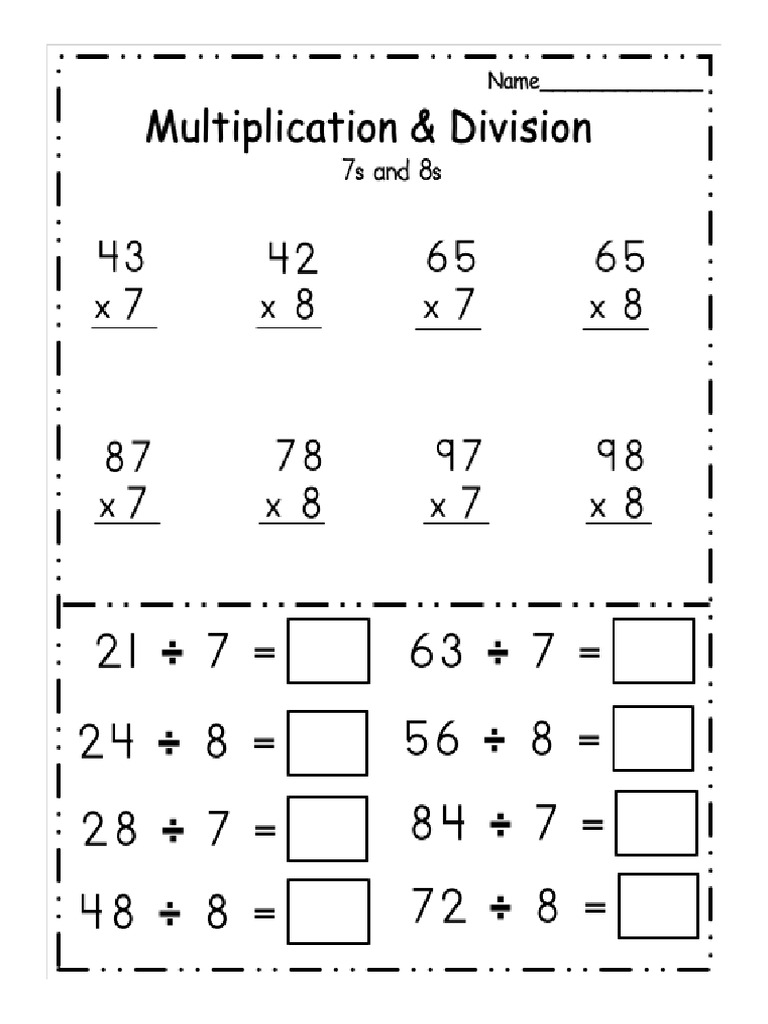 Multiply and Subtraction | PDF