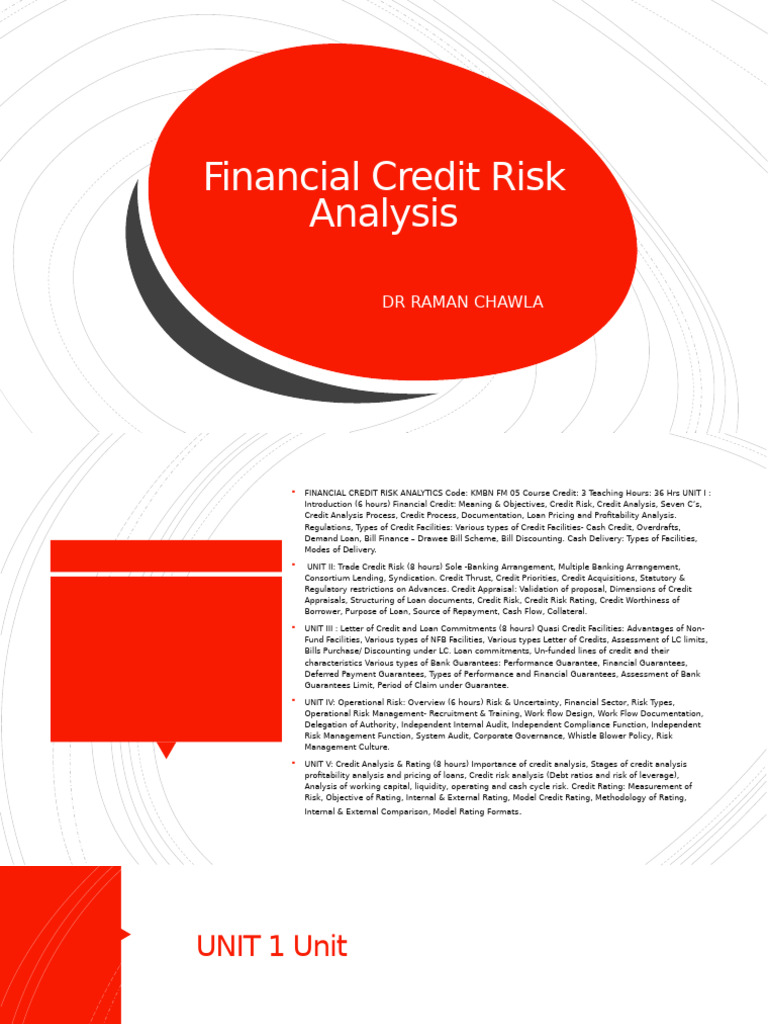Credit risk analysis (4) | PDF | Finance & Money Management | Credit