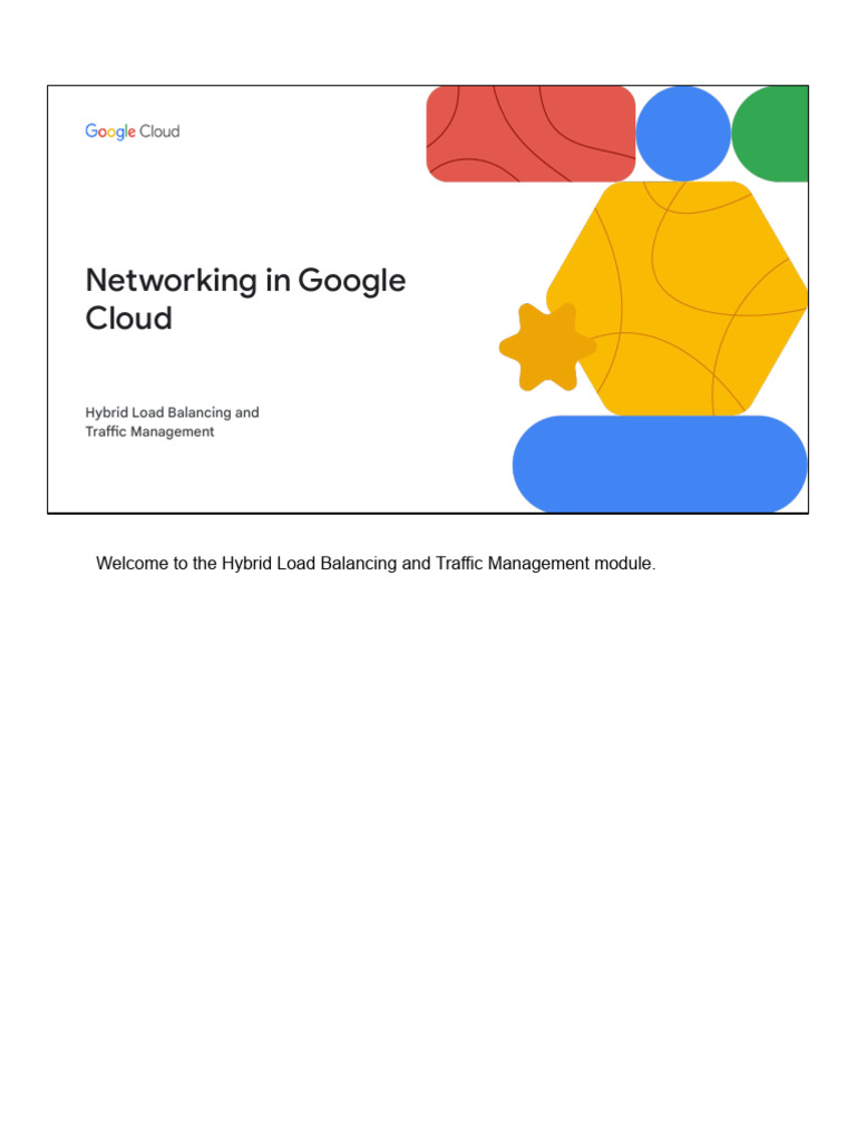 GCP - GOOD -11_Hybrid Load Balancing and Traffic Management_ILT | PDF ...