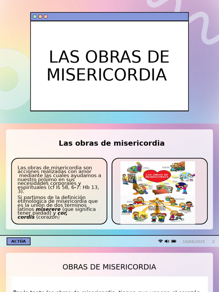 Las Obras de Misericordia | PDF | Misericordia | Dios