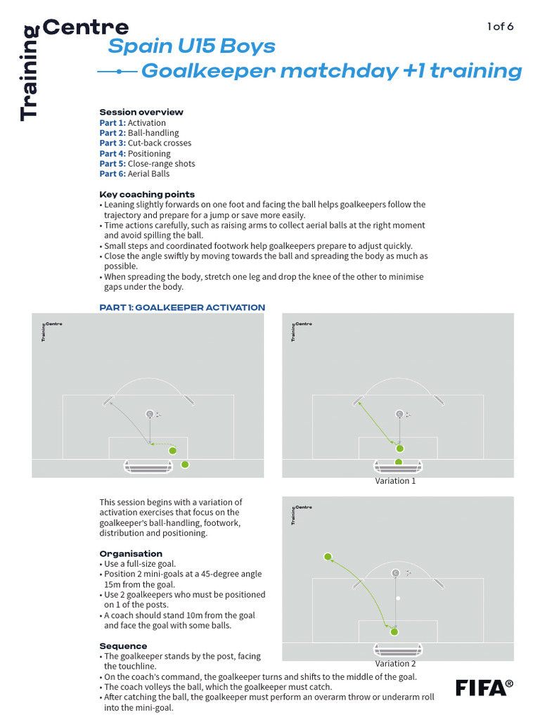 U15 Spain Goalkeeper Session | PDF | Athletic Sports | Team Sports