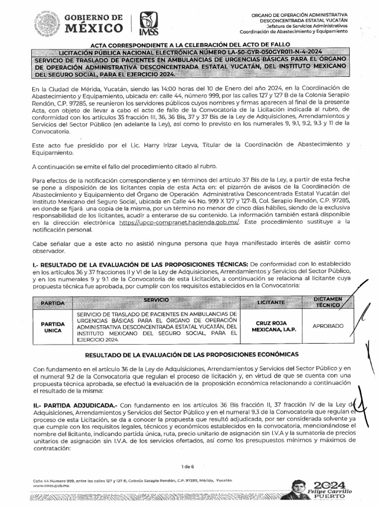 ACTA DE FALLO N-4-2024 | PDF