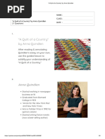 A Quilt of A Country Summary | PDF | Quilt