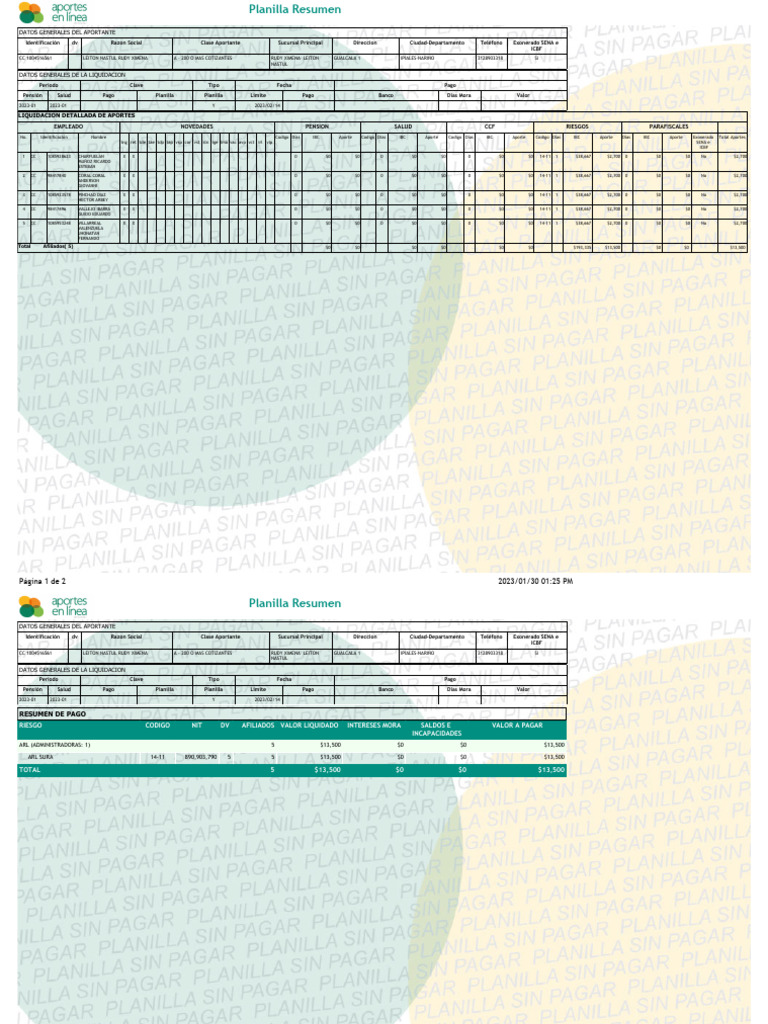 Mafars 288 | PDF | Pensión | Beneficios para empleados