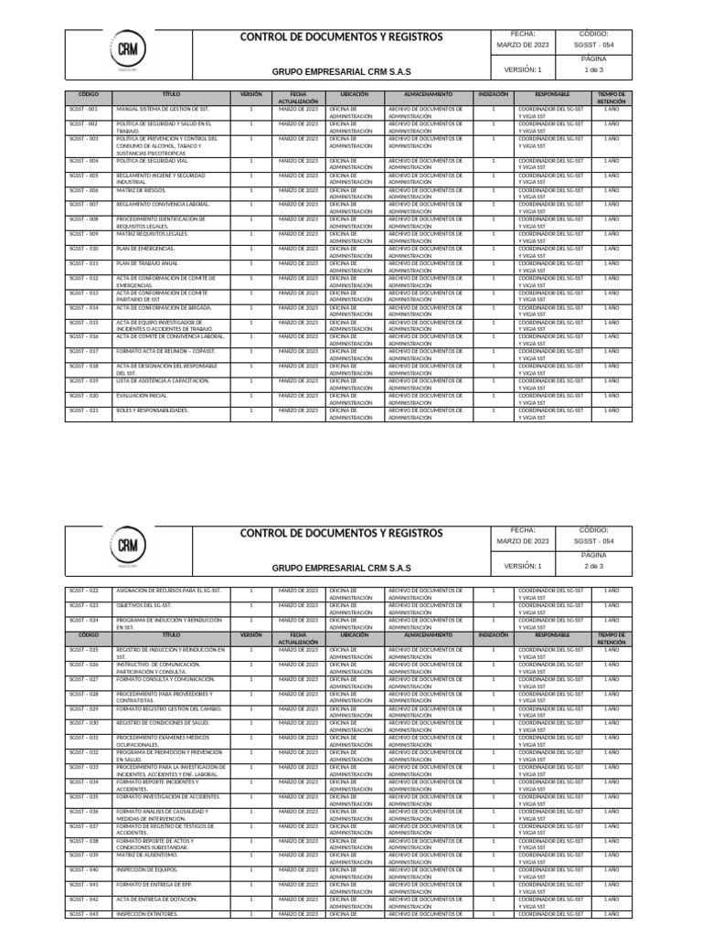 Formato Control de Documentos y Registros (P) | PDF | Auditoría | Servicios financieros