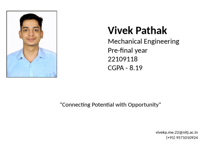 Vivek_Pathak_Intro_PPT | PDF