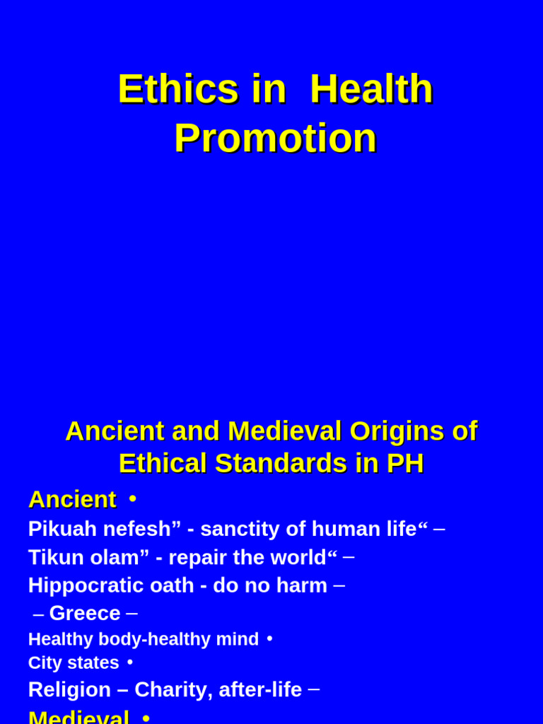 Ethics in Health Promotion | PDF | Public Health | Informed Consent