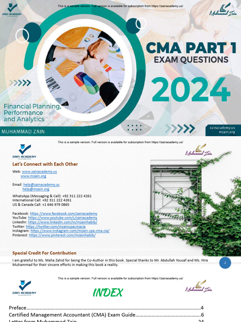Sample of CMA Part 1 Exam Questions 2024 | PDF | Depreciation | Book Value