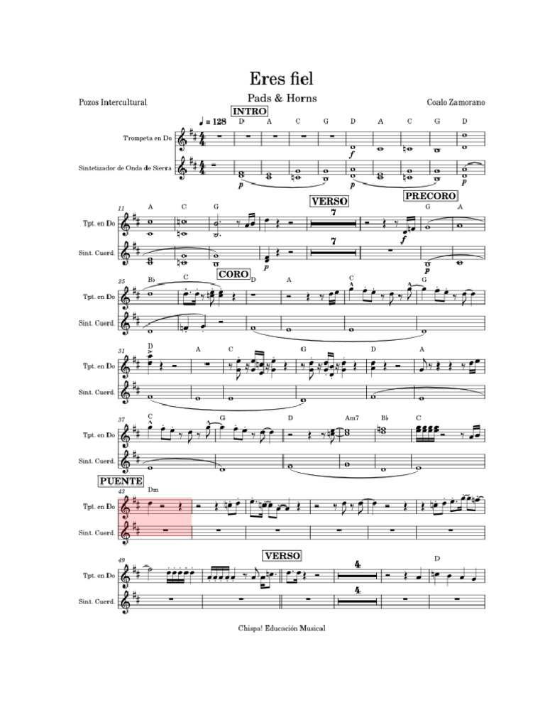 Eres Fiel Chart | PDF