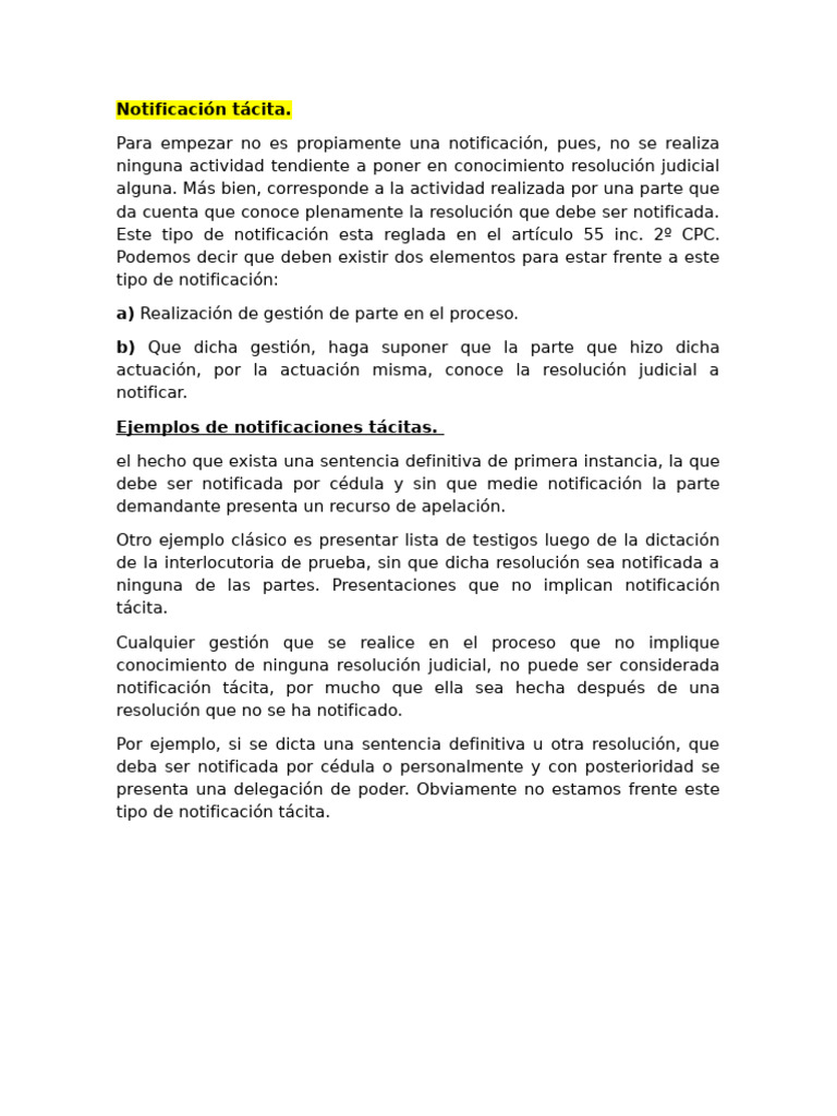 Notificación Tácita y Ficta Art 55 | PDF | Justicia | Crimen y violencia