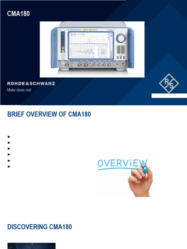 CMA180 Overview and Testing Guide | PDF | Detector (Radio) | Voice Over Ip