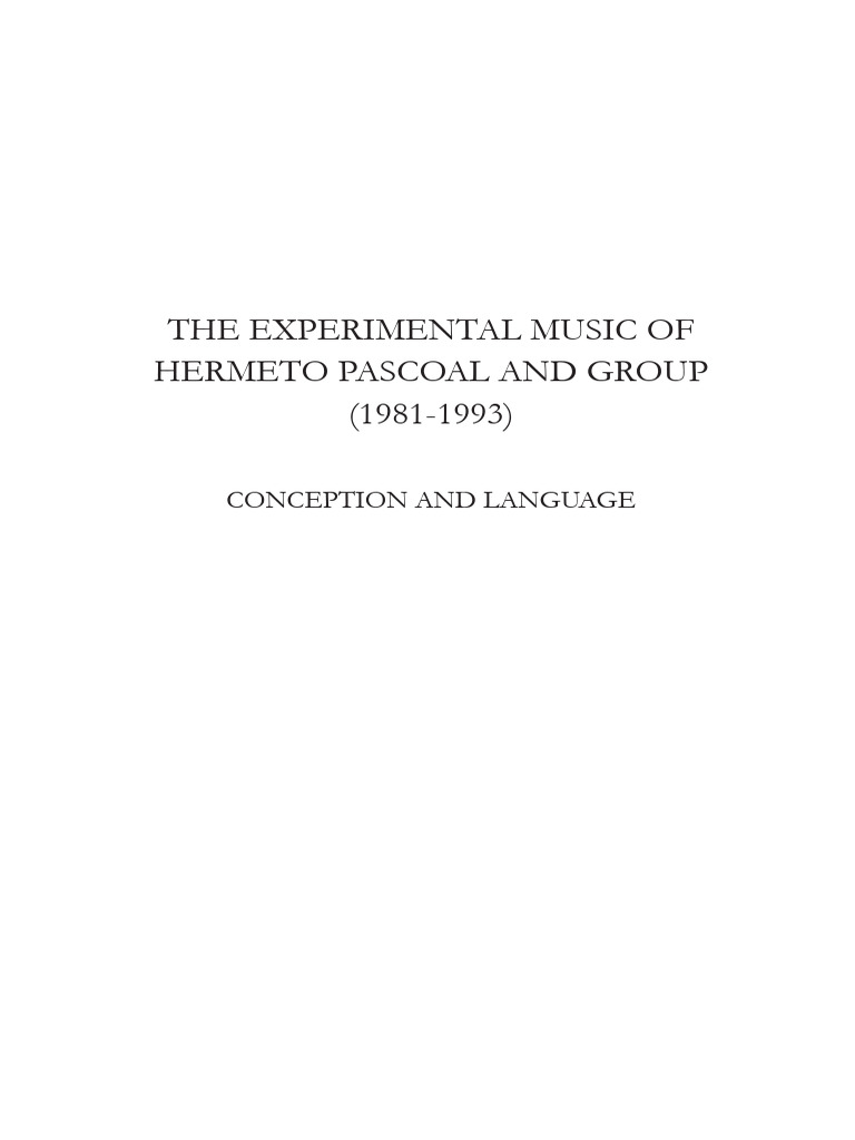 BOOK The Experimental Music of Hermeto P | PDF | Harmonic | Sound