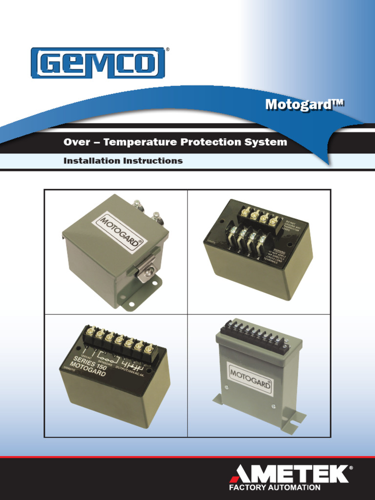 Motogard Over Temperature Protection Manual | PDF | Relay | Amplifier