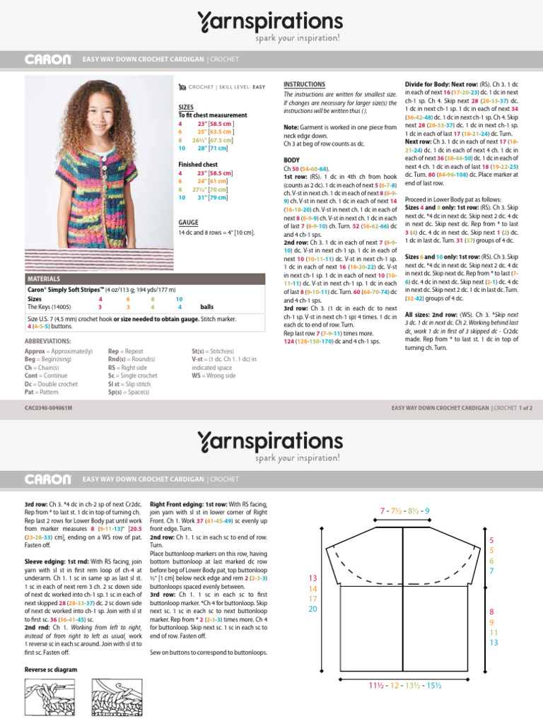 Cadigan Niño Con Burbujas Abajo | PDF | Crochet | Needlework