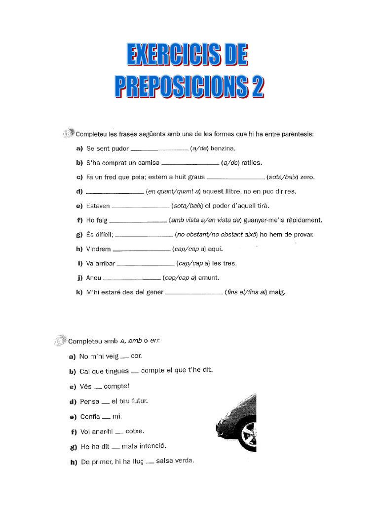 EXER Preposicions2 | PDF