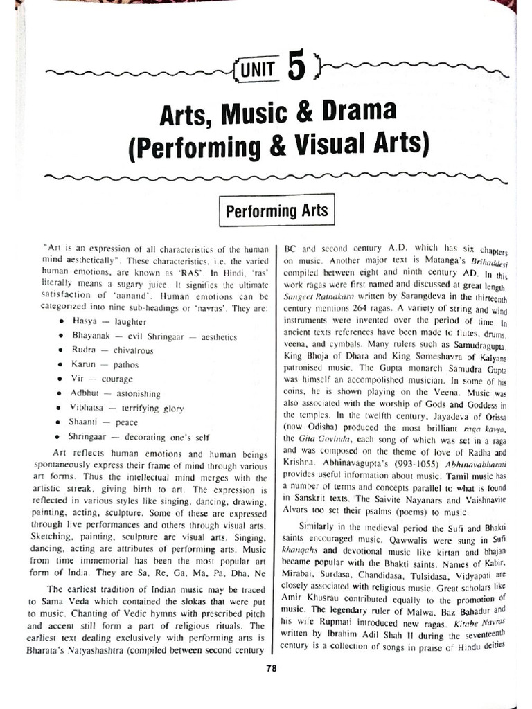 Unit 5 - Art Music and Drama | PDF