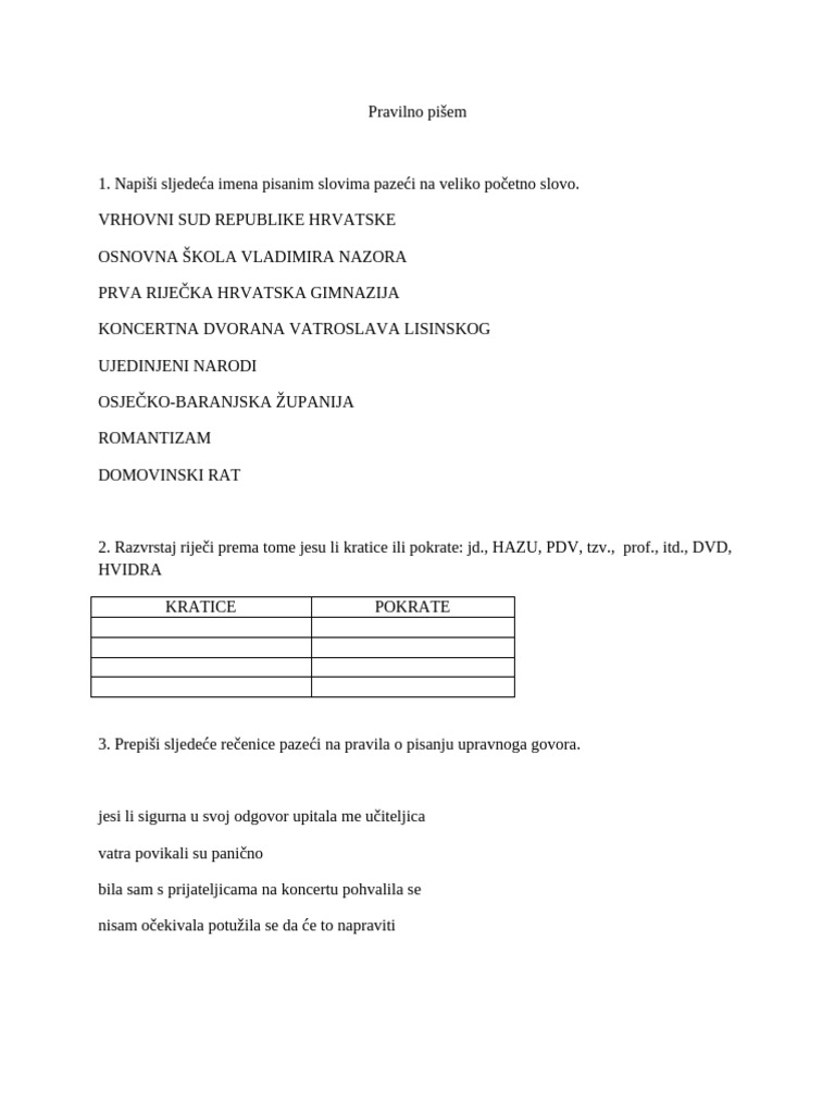 Pravilno Pišem | PDF