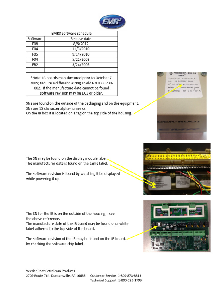 5 - SNs and Software Revs | PDF