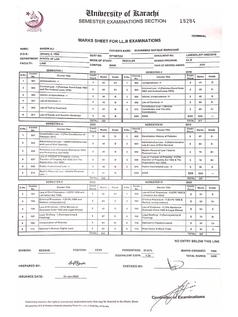 University Transcripts | PDF
