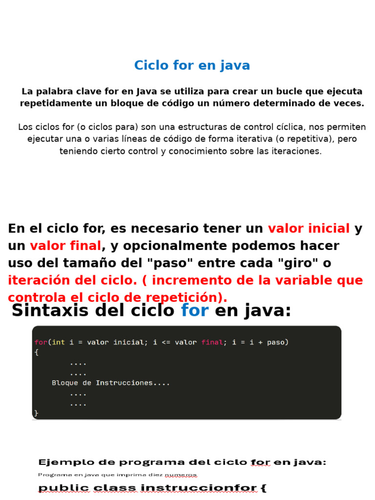 Ciclo For | PDF