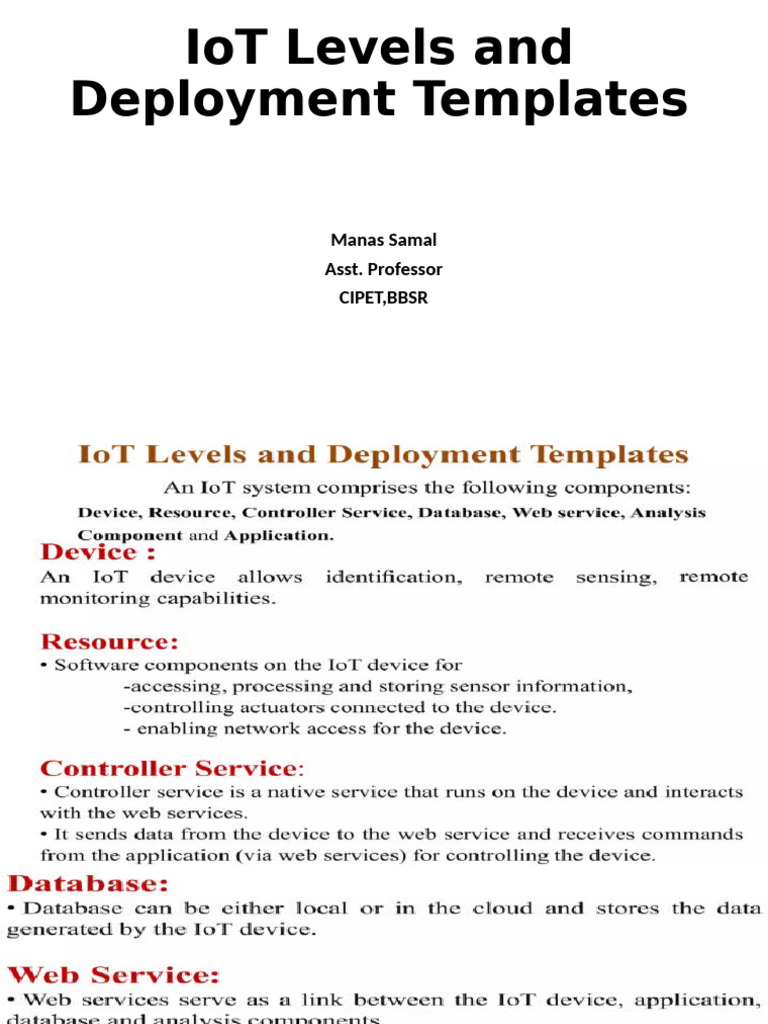 IoT Levels and Deployment Templates | PDF