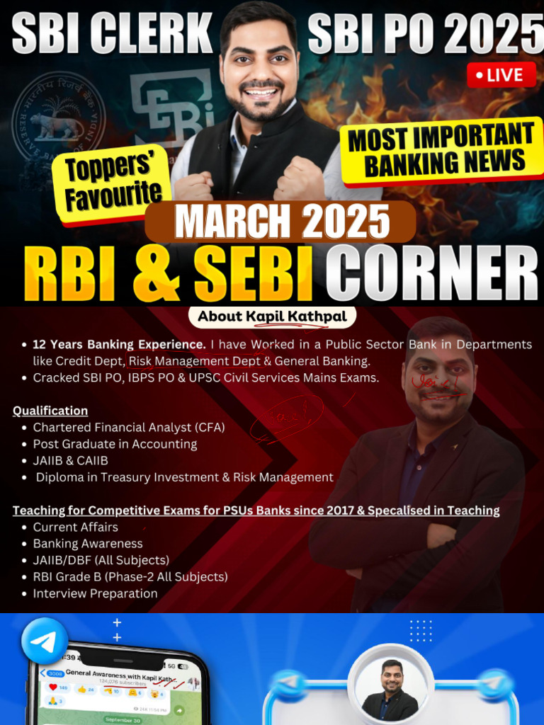 Rbi & Sebi Corner March 2025 Kapil Kathpal | PDF